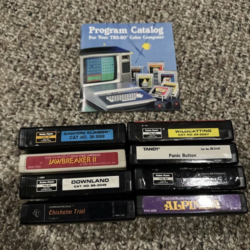 TRS-80 & TI-99 Color Computer Game Lot w/ Program Catalog – Radio Shack ...
