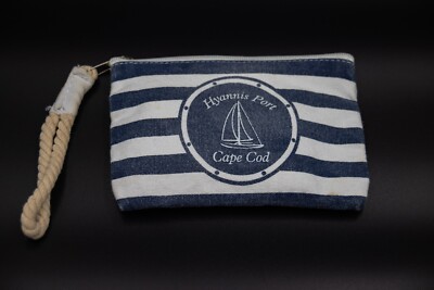 Beach Wristlet Wallet With Sailing Boat Marine Symbol + Blue & White ...