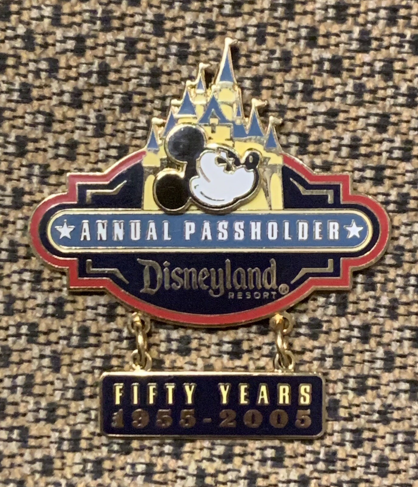 Disney Disneyland Mickey Castle Annual Passholder 50 Years 1955-2005 ...