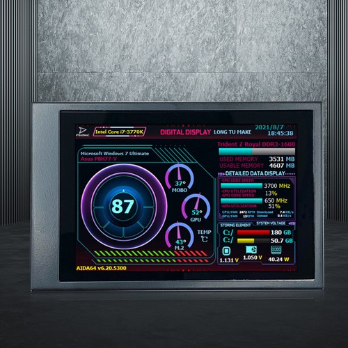 AIDA64 Sub Screen IPS 3.5 Inch Mini Screen 320x480 for Raspberry Pi ITX ...