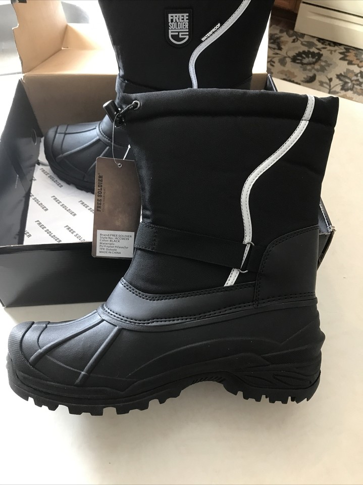 “Free Soldier” US Sz 12 Men's Tactical Waterproof Snow/Mud Boots Black | eBay