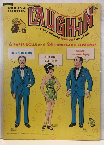 1969 SAALFIELD ROWAN & MARTIN'S LAUGH-IN TV SHOW PUNCH OUT PAPER DOLL ...