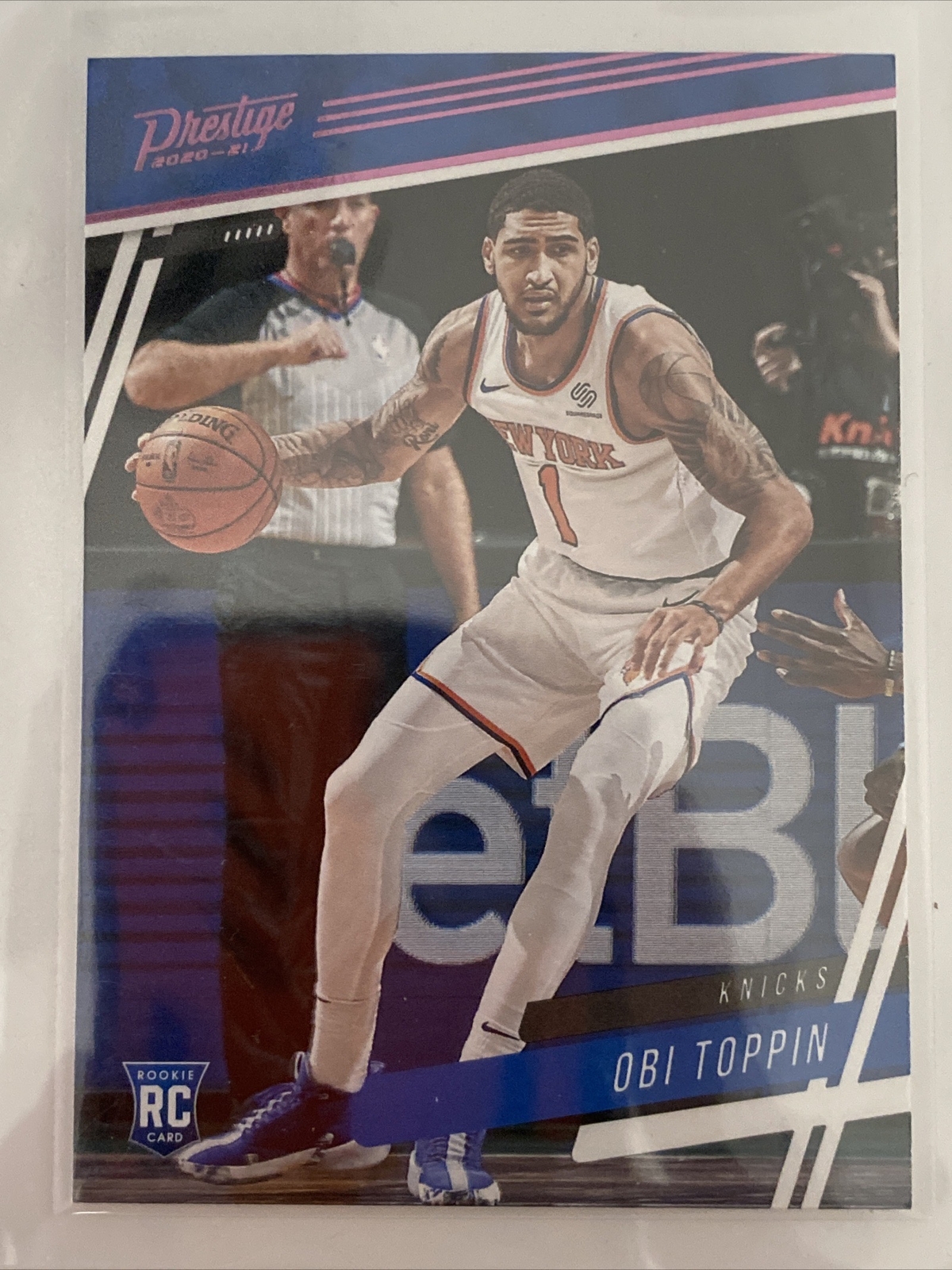 OBI TOPPIN 2020-21 Panini Chronicles PRESTIGE PINK PARALLEL RC #75 NY ...