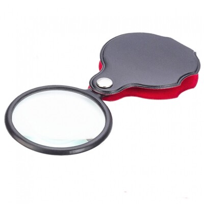 10x Folding Magnifying Glass Pocket Small Size Optical Magnifier Lens ...
