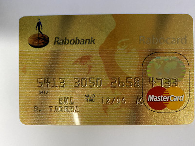 Rabobank Rabocard Credit card Mastercard Netherlands Collectors Quality ...