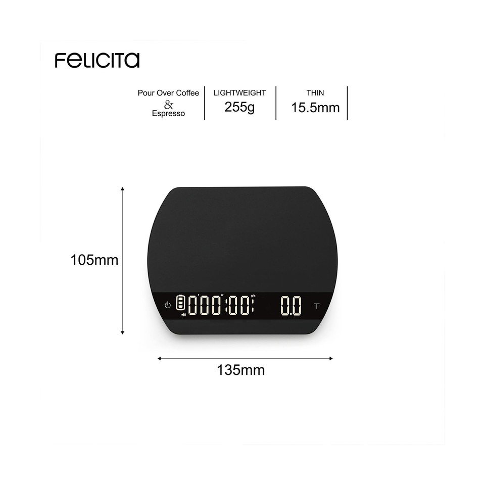 FELICITA ARC Coffee Scale, Electronic Espresso Scale and Pour-Over ...