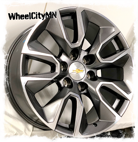 20" gunmetal machine 2019 2020 Chevy Silverado RST OE replica RD4 rims ...