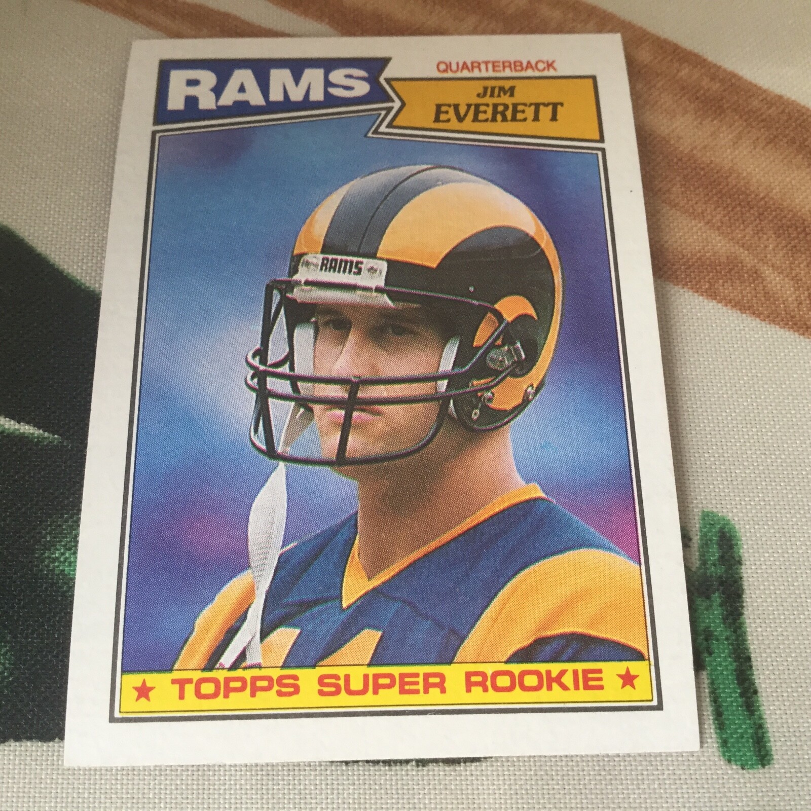 1987 Topps JIM EVERETT Football Card RAMS RC | eBay