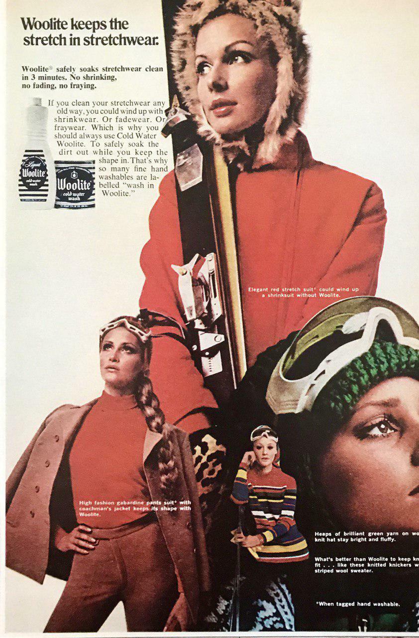 1969 Woolite Cold Water Wash Print Ad Keeps the Stretch in Stetchwear ...