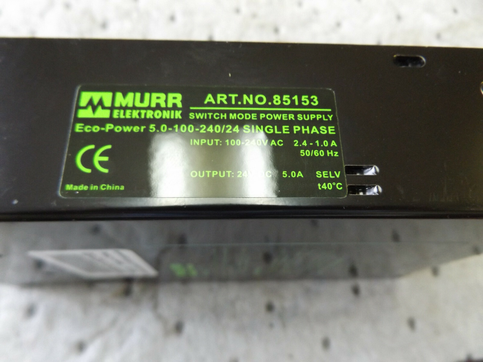 WHOLESALE MURR POWER SUPPLY 85153 SINGLE PHASE | eBay