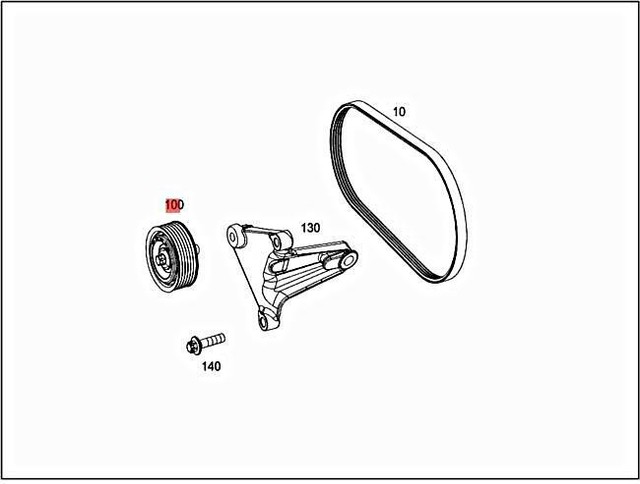 Genuine Mercedes-Benz Serpentine Idler Pulley 2782020219 OEM for sale ...