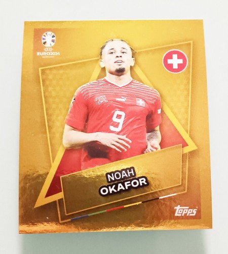 NOAH OKAFOR SUI SP ORO Figurine TOPPS UEFA EURO 2024 Sticker Gold | eBay.de