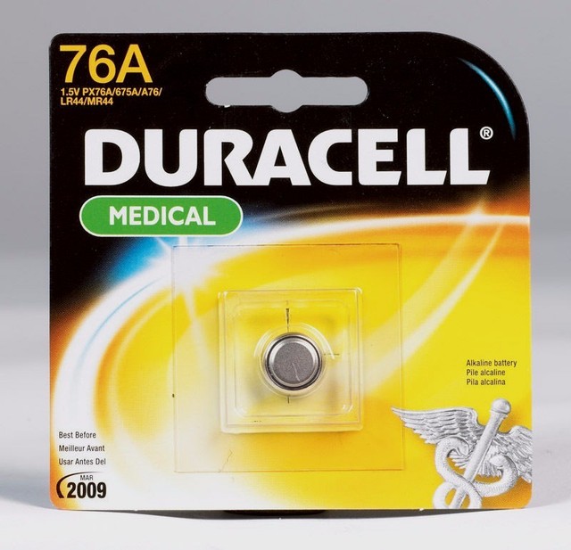 New! "DURACELL" 76A Medical 1.5 Volt Alkaline Battery (LR44, A76, PX76A ...