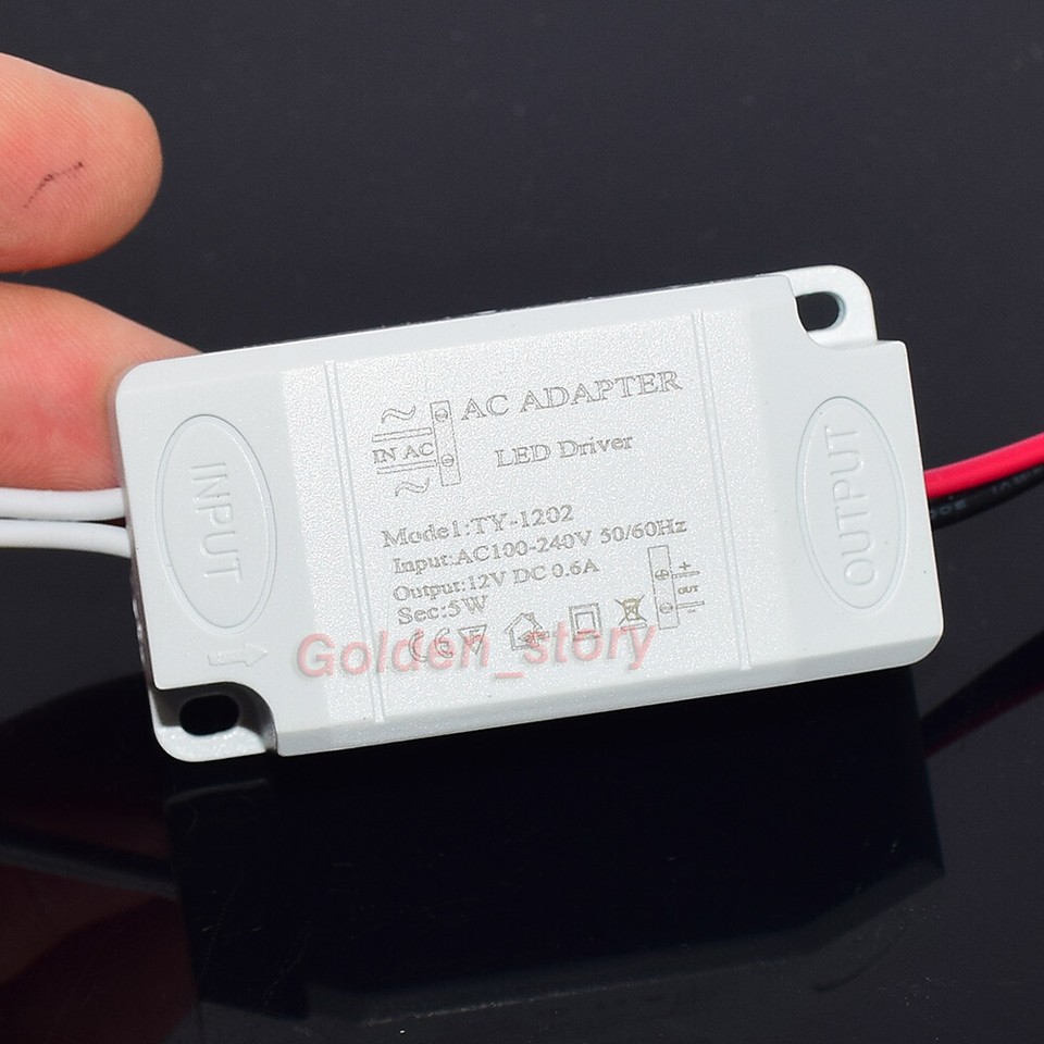 AC-DC Adapter LED Driver AC 110V 120V 220V 230V To DC 12V 0.6A 6W ...