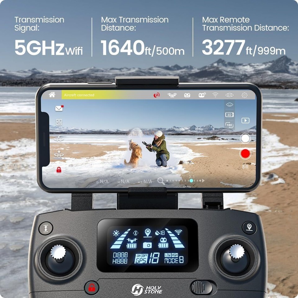 Holy Stone HS700E Brushless Drone with 4K UHD EIS Camera GPS 5GHz RC ...