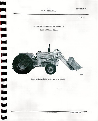 IH International 2050A Loader Attachment Parts Manual Catalog | eBay