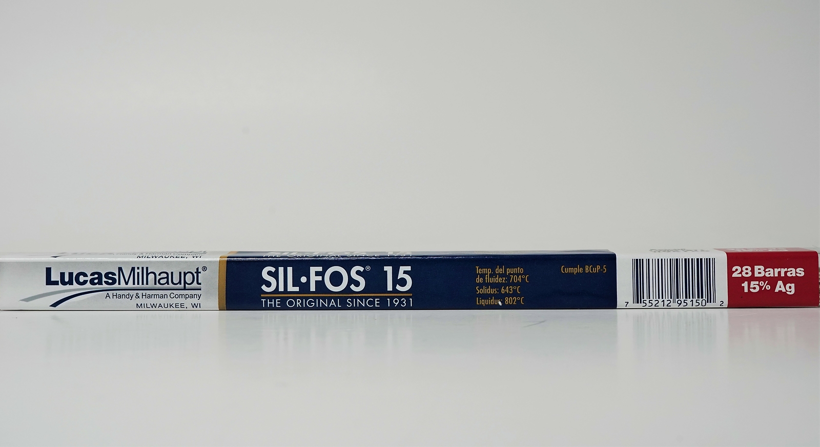 95150 Lucas Milhaupt Sil Fos Silvaloy 15% Silver Solder 28 Rods 1 pound ...