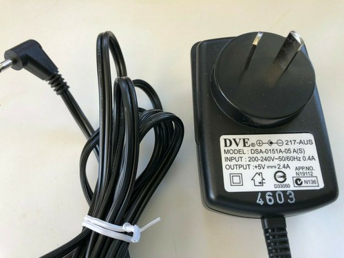 DVE AC DC POWER ADAPTOR Model DSA-0151A-05A(S) 5V 2.4A 3.5mm Jack ...