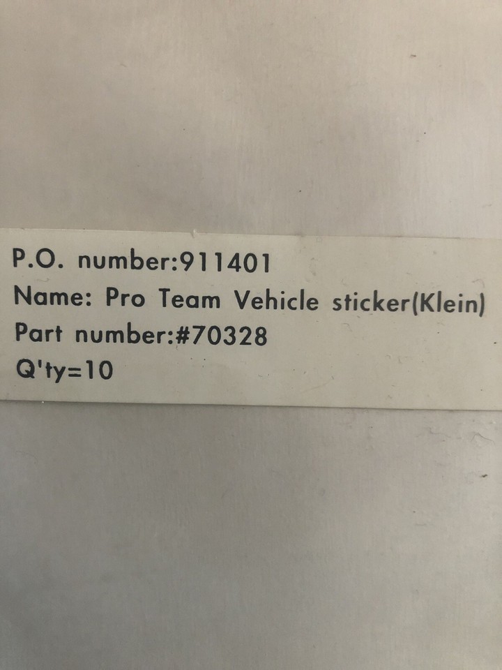 Vtg. NOS KLEIN BICYCLE "Handcrafted Science" Pro Team Vehicle Sticker ...