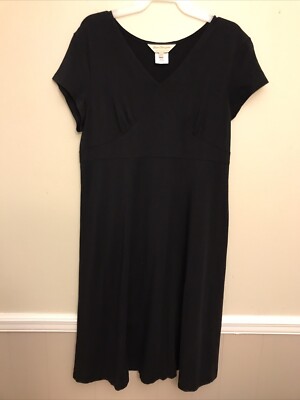 Vintage NORM THOMPSON Dress Women's Size Medium Petite Black Flowy | eBay