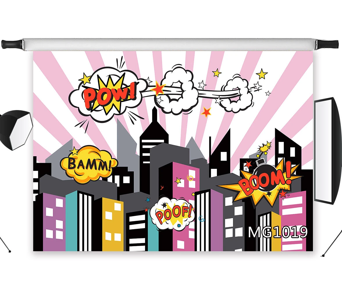 Superhero Cityscape Backdrop
