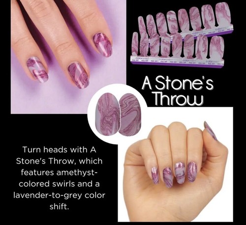 Color Street A Stone’s Throw Amethyst Purple Gray Swirl | eBay