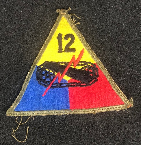 Vintage US Army Patch WW2 Army Shoulder Patch 12th Armored Division ...