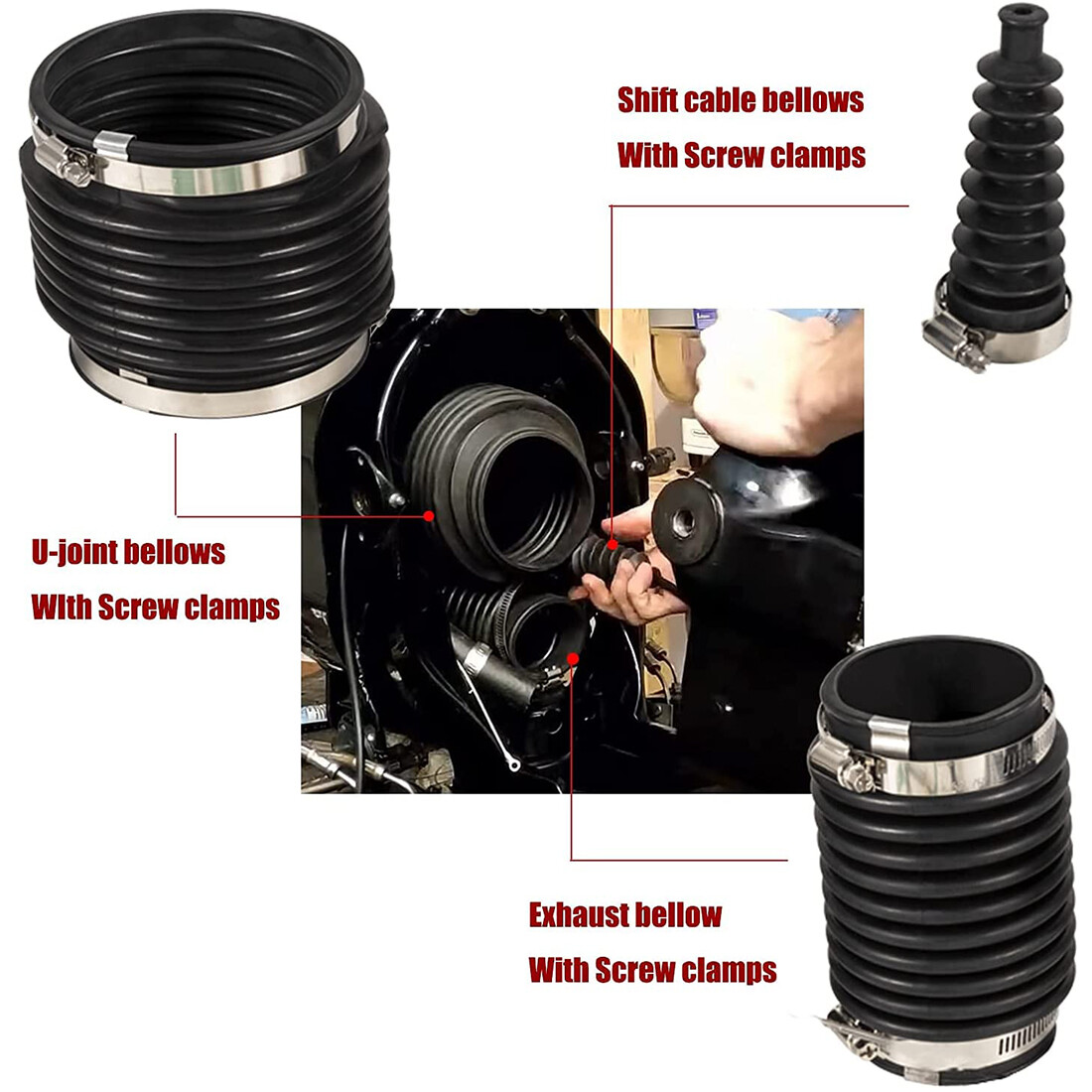 Mercruiser Alpha 1 One Gen II 2 Transom Service Kit Gimbal Shift Cable ...