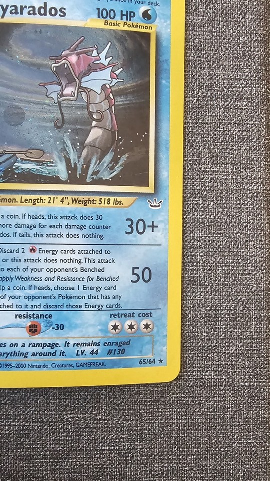 Pokémon TCG - Shining Gyarados 65/64 1st Edition Neo Revelation Holo ...