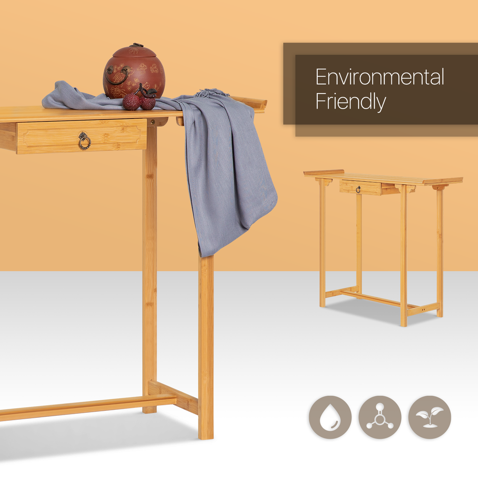 Bamboo Entryway Chinese Antique Oriental Altar Desk Home Console Table ...