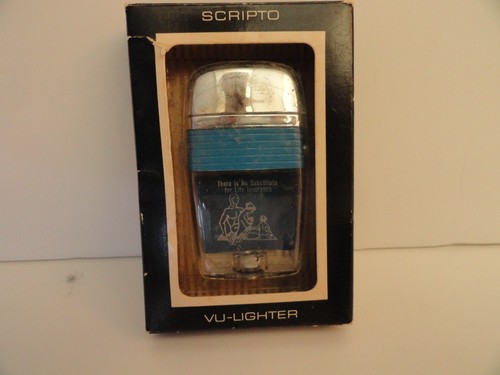 Vintage Scripto VU Lighter Independent Life Ins. Co. with Blue Band in ...