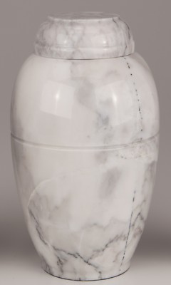 Large 168 Cubic Inches White Marble Vase Funeral Urn for Cremation ...