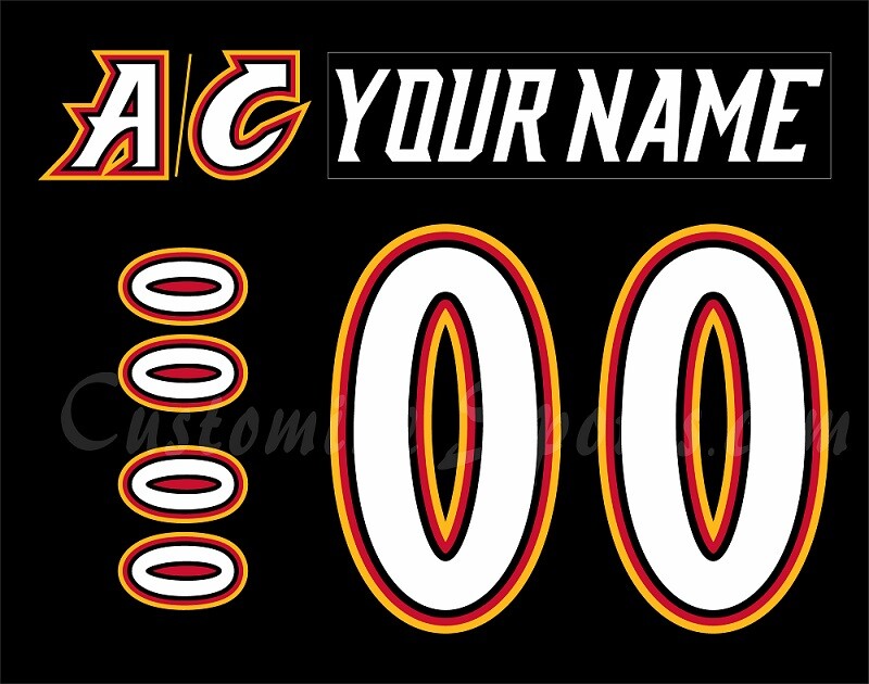 Columbia Inferno Customized Number Kit For 2002-2003 Black Uniform | eBay