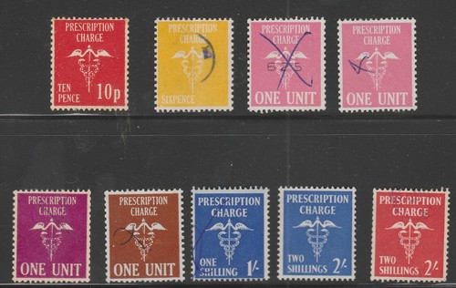 UK Prescription medical drug Revenue Cinderella stamps- m117 - 9 ...