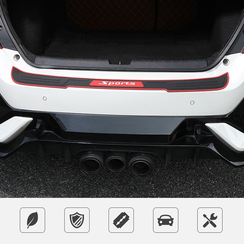 Car Interior Accessories Door Sill Cover Scuff Plate Rear Bumper Guard ...