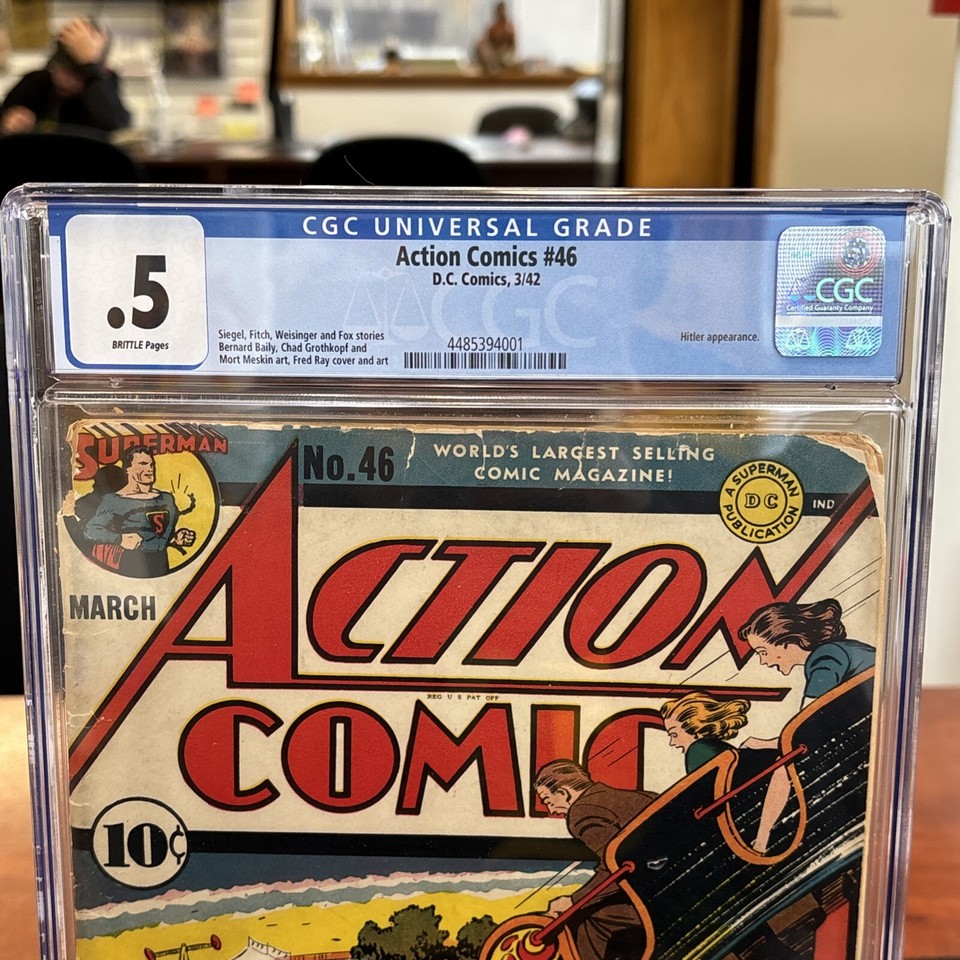 ACTION COMICS #46 CGC .5 Hitler appearance! *MP | eBay