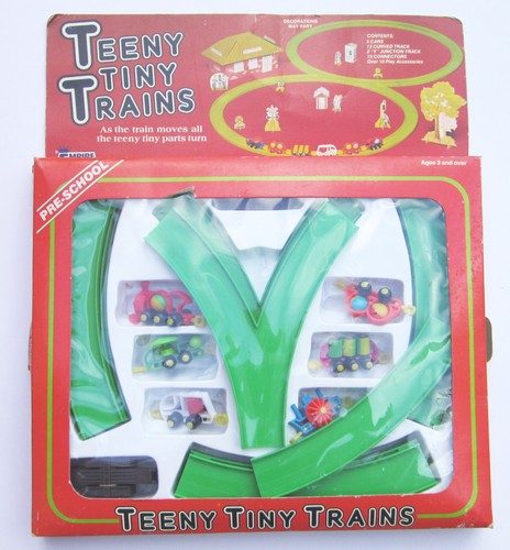 1977 Teeny Tiny Trains Toy Set 4" 1970s Vintage 6 Train Cars New In Box ...