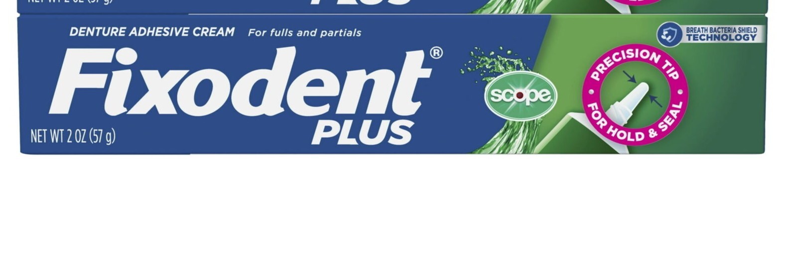 *NEW* Fixodent Plus Denture Adhesive Cream w/ Scope Flavor (2.0 oz ...