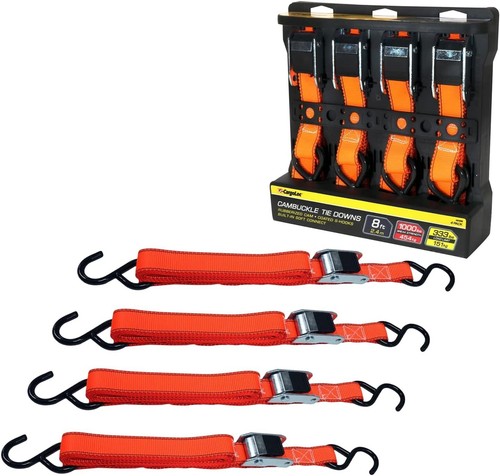 New 4 PCS 8' CAM-Buckle TIE Downs/ 1,000 LBS Orange | eBay