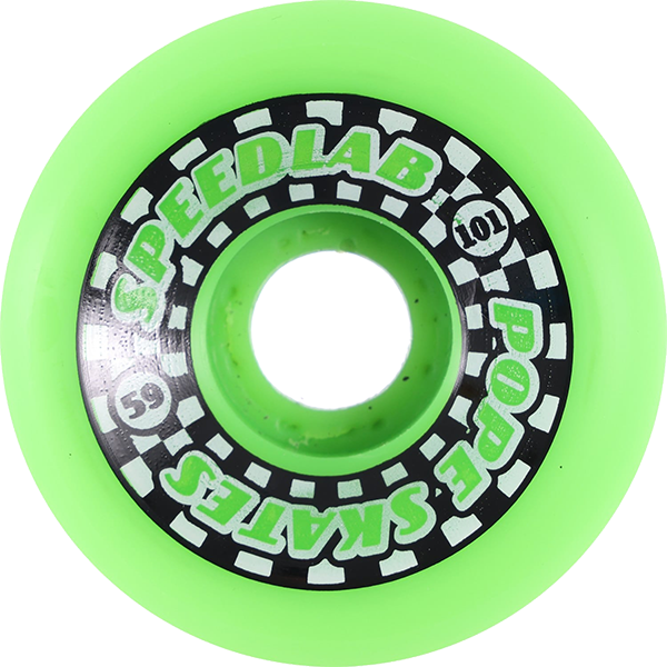 Speedlab Mini Speedsters 59mm 101a Black / Green Skateboard Wheels ...