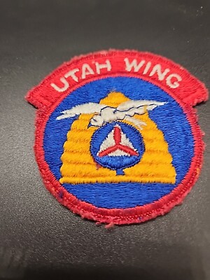 Vintage Military Patch Civil Air Patrol Utah Wing Embroidered Field ...