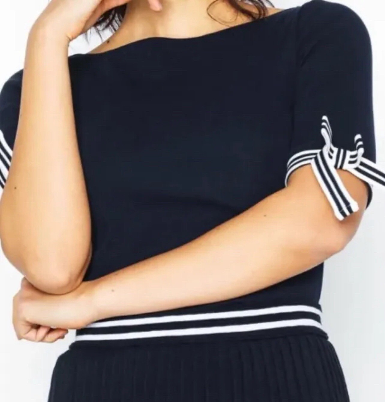 Ralph Lauren Navy Top Expelita Knit Women’s Polo, Cute Summer Top!! PS ...