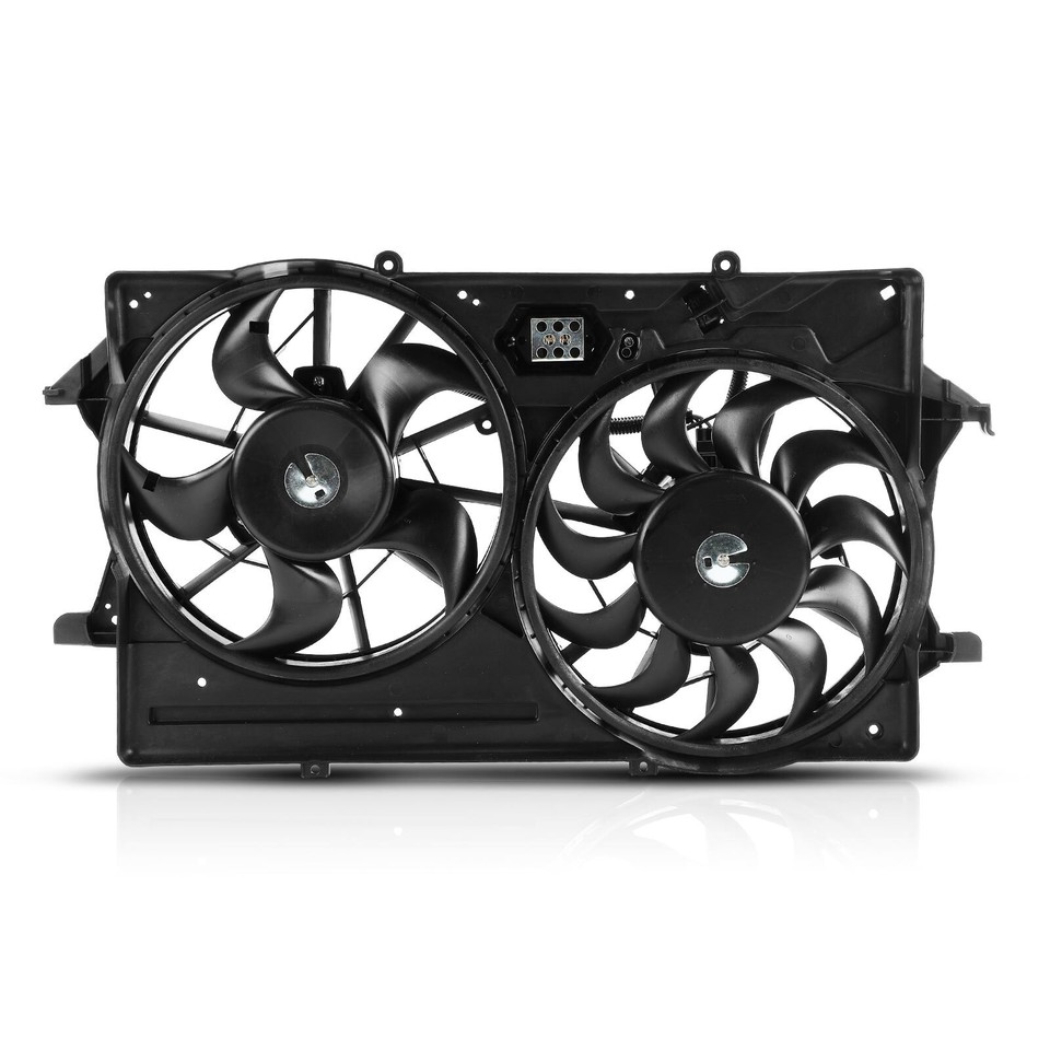 A-Premium Dual Radiator Cooling Fan Assy for Ford Focus 03-04 w/Air ...