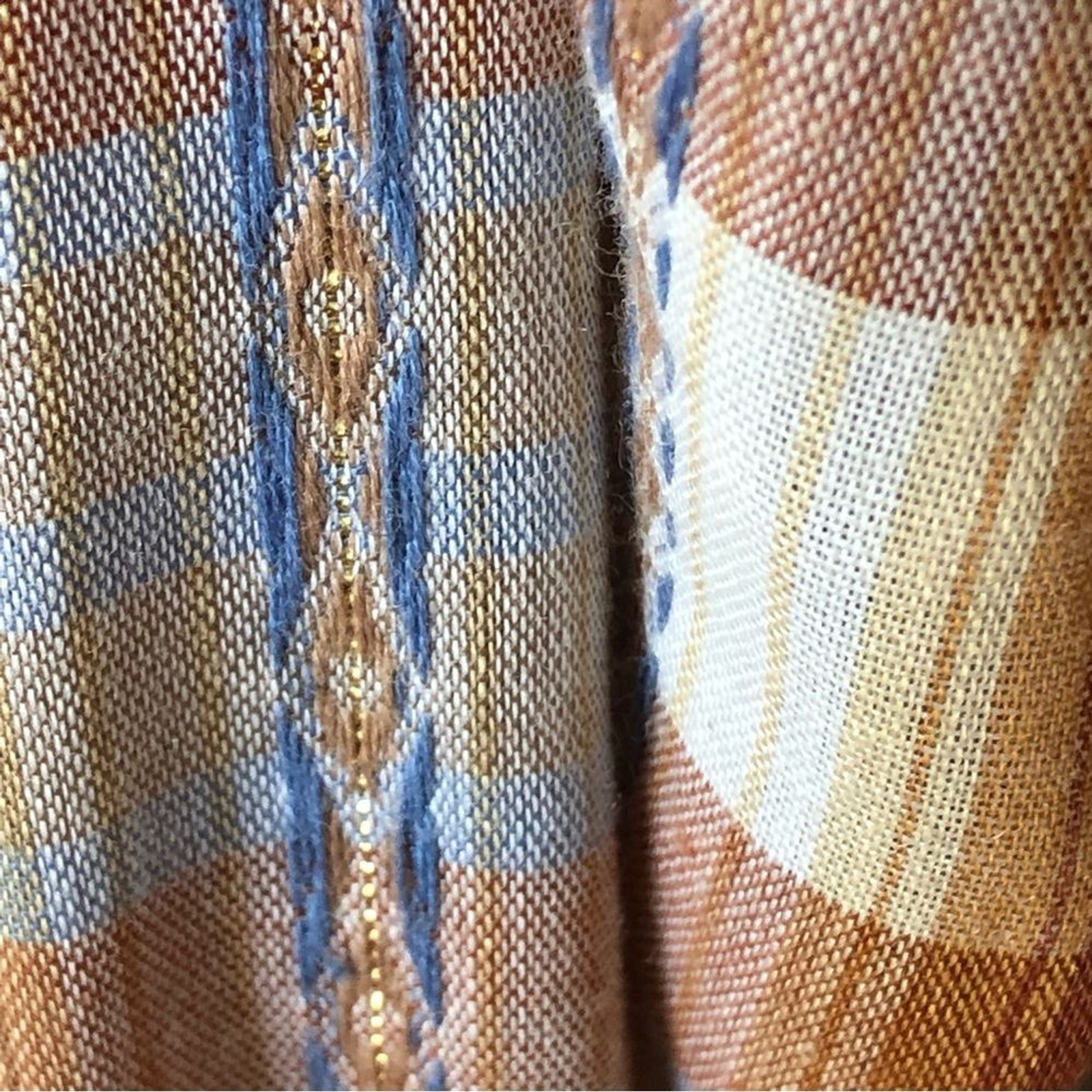 Vintage Mens Lariat Fabrics Dan River Western Woven P… - Gem