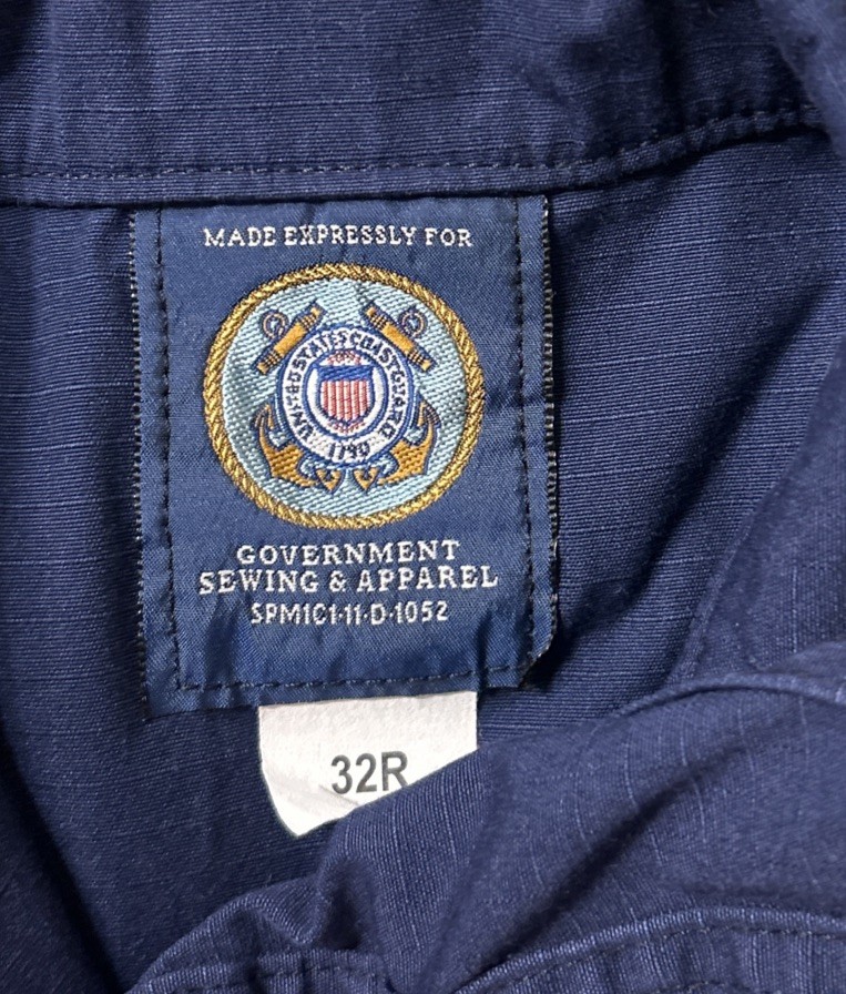US Coast Guard ODU Shirt Size 32-Regular Operational Dress Uniform USCG ...