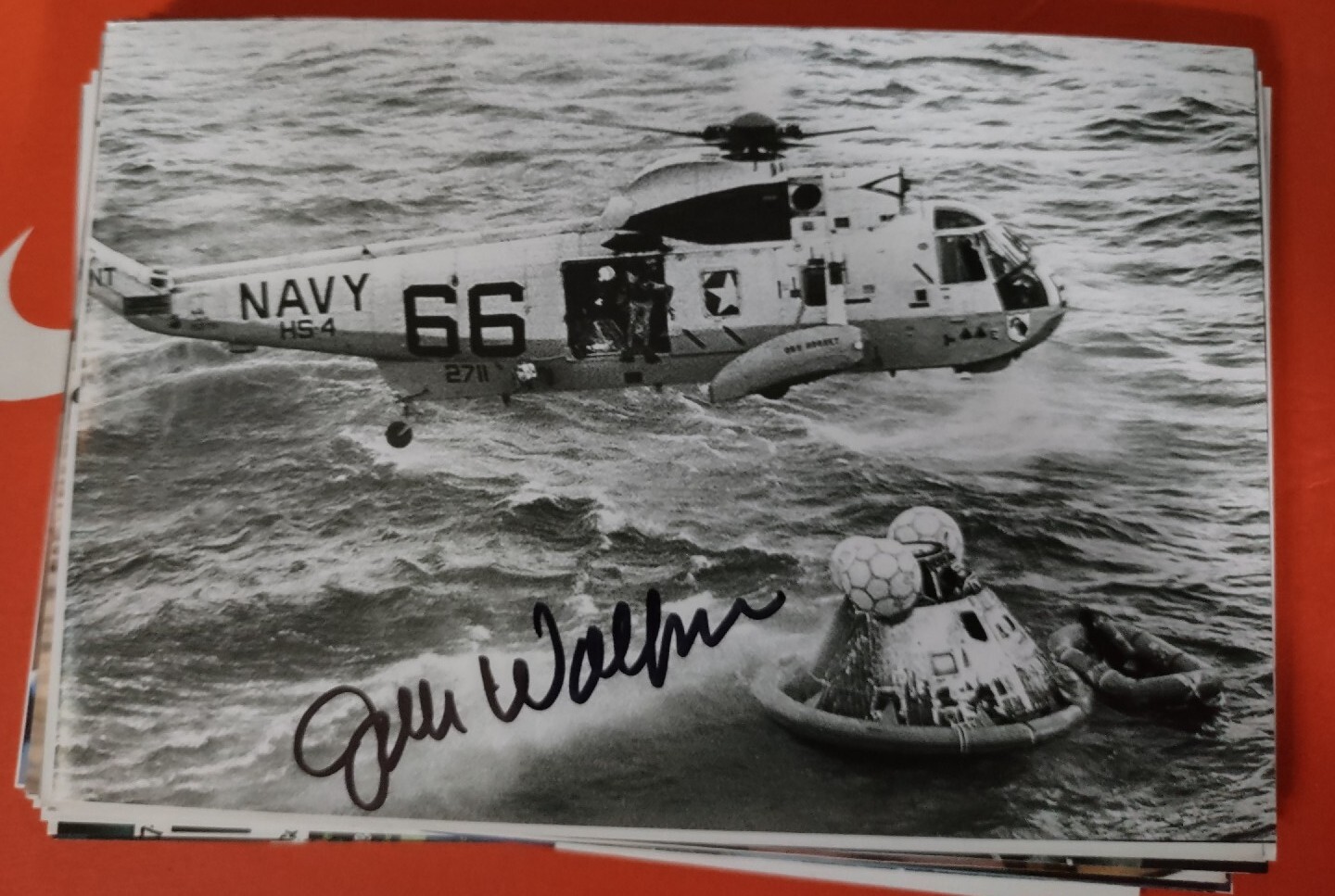 JOHN WOLFRAM APOLLO 11 FROGMAN USA ICONIC HERO SIGNED AUTOGRAPHED 4x6 ...