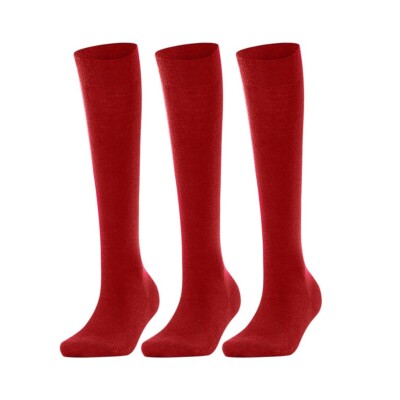Girls Knee High Red School Socks 12 Pairs Cotton Rich | eBay UK