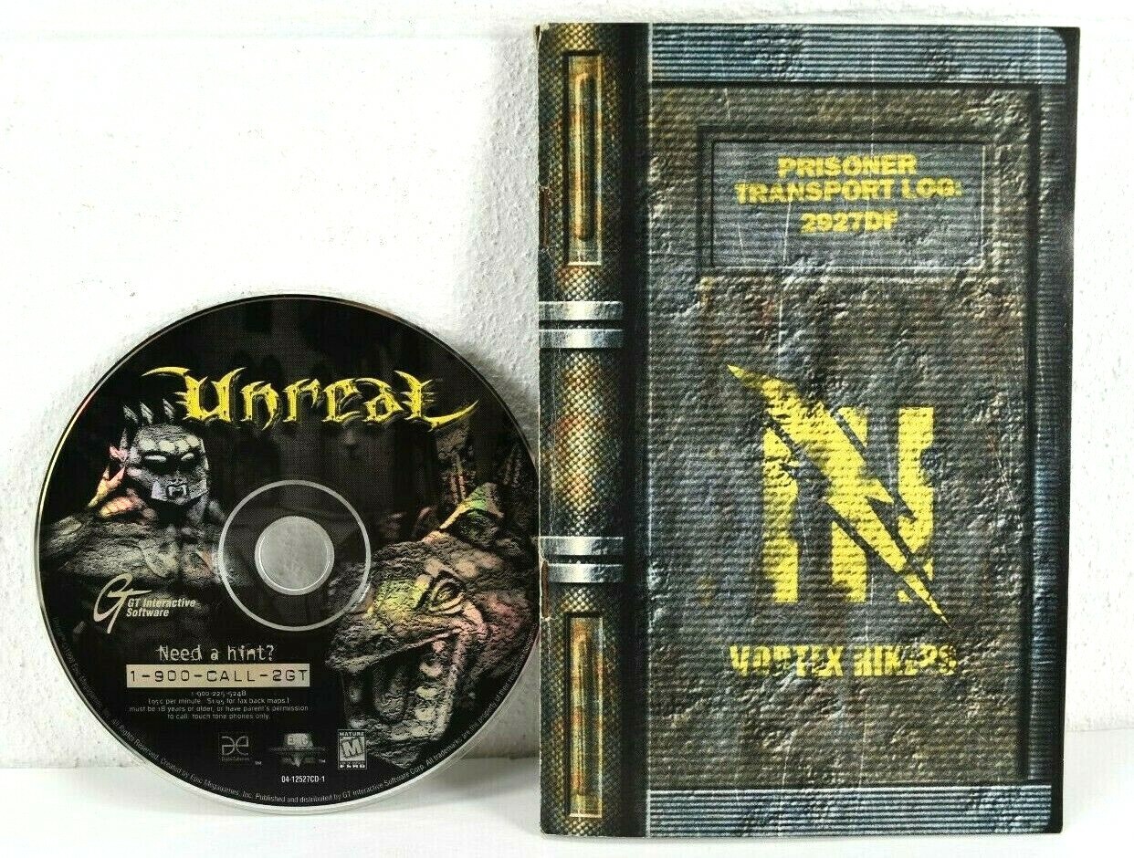 Unreal PC Game Disc & Book 1998 NO BOX Classic Windows 95/98 G3 | eBay