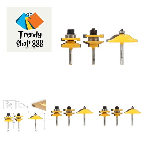 Router Bits Set Cabinet Door Raised Panel 3 Bit Ogee 1/4-Inch Shank | eBay