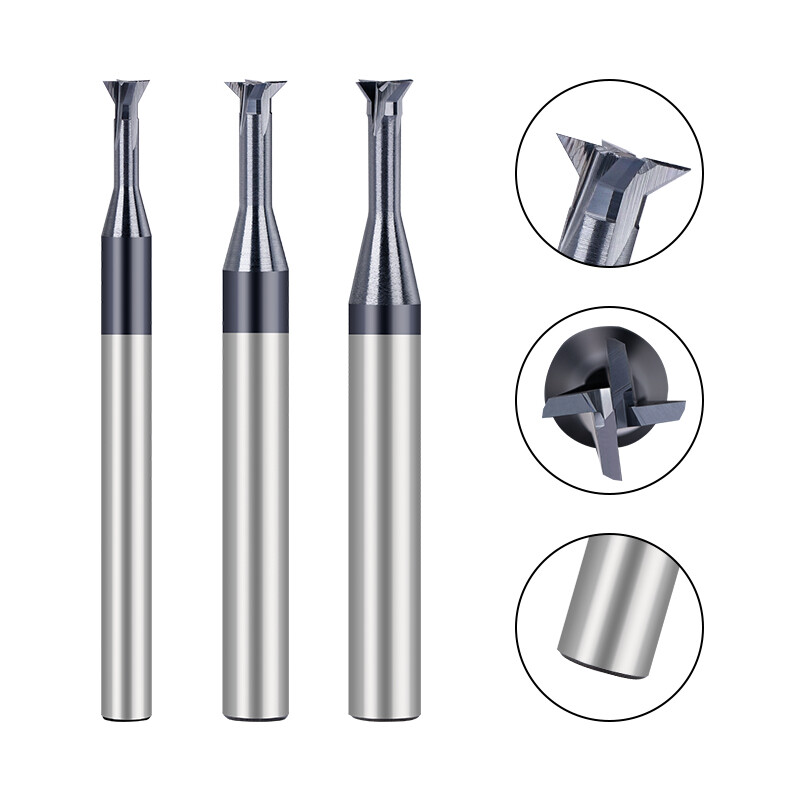 60-Degree Dovetail Milling Cutter 6 mm Dovetail Tool Metalworking End ...